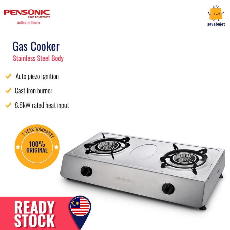 (ST) Pensonic Dapur Gas 2 Tungku 2 Burner Gas Cooker PGC-5602S - TikTok ...