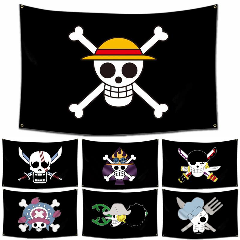 Anime One Piece Bendera Tengkorak Lanun, Hiasan Dinding Ruma - TikTok ...