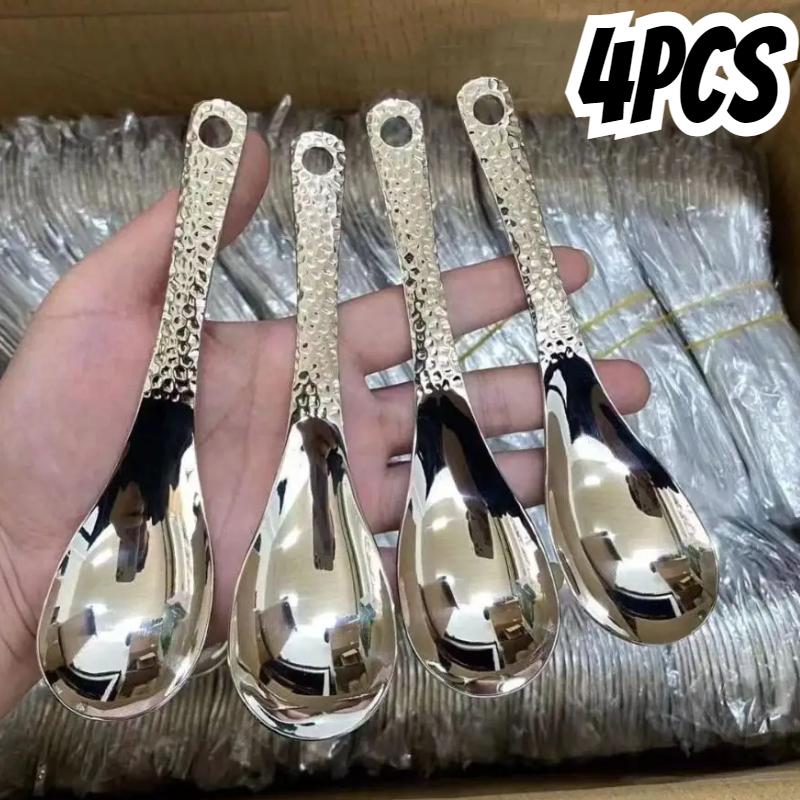 1/2/4Pcs Stainless Steel Spoons Thickened Anti-slip Tea Frui - TikTok ...