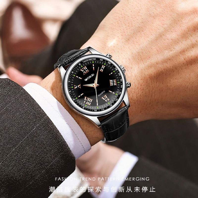 Wokai Premium Business Watch Quartz Sports Electronic Watch Casual Belt ...