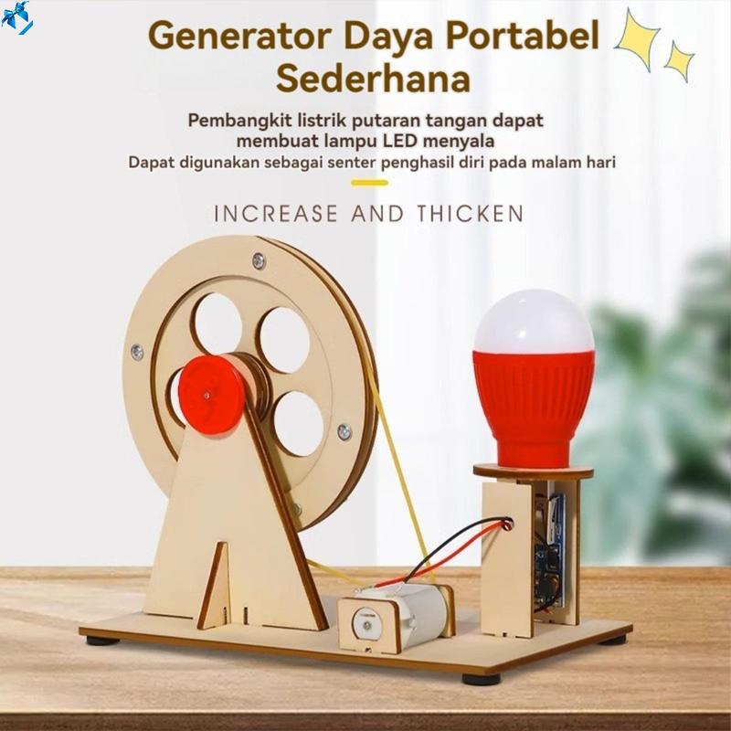 Mainan Edukasi Anak DIY Mobil Generator Listrik Rakitan Kayu STEM Sains ...