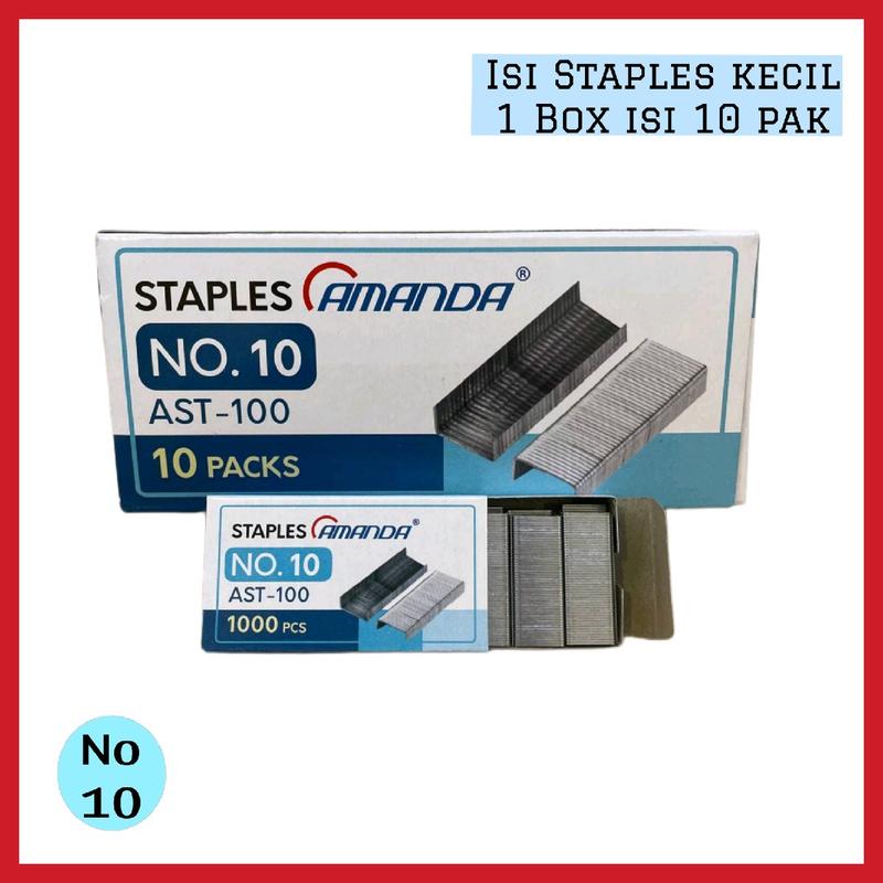 ISI STAPLES NO 10 MURAH ( 1BOX ISI 10 PAK ) - Shop | Tokopedia
