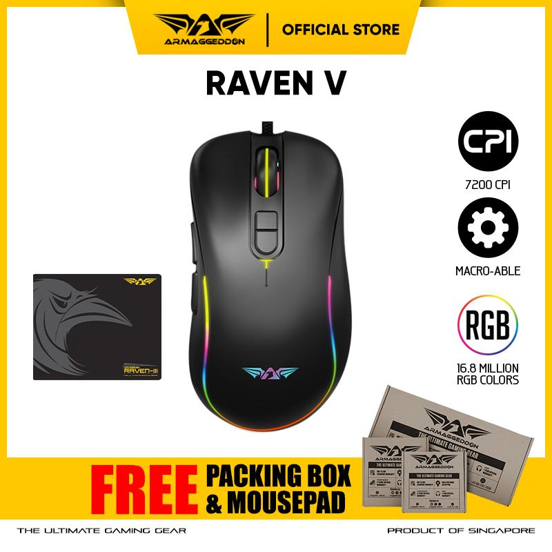 Mouse Gaming Armaggeddon Raven V Wired RGB 16.8 Million [720 - Shop | Tokopedia