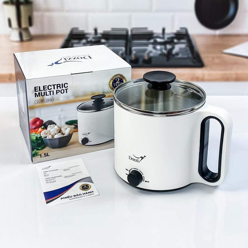 Nồi Lẩu Điện Đa Năng, Ca Nấu Mì Mini Dozzi 1.5L DZE128W - Hàng - TikTok ...
