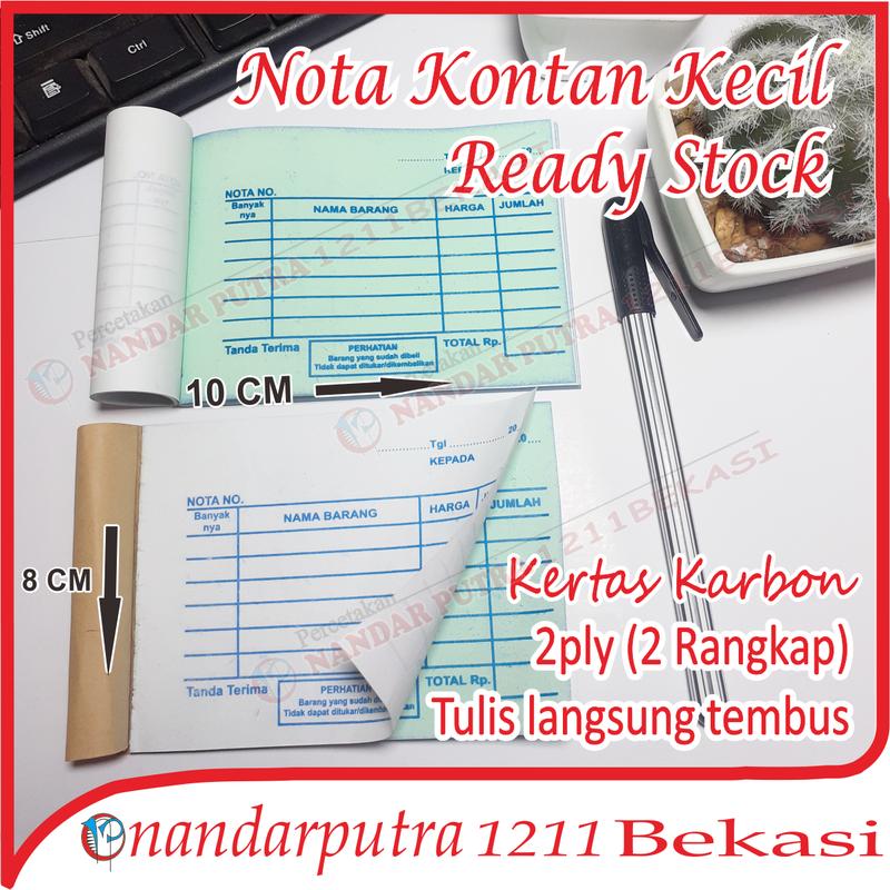Nota Kontan 2 PLY NCR / Nota Ncr 1/8 F 2 Rangkap/Nota NCR Kosongan ...