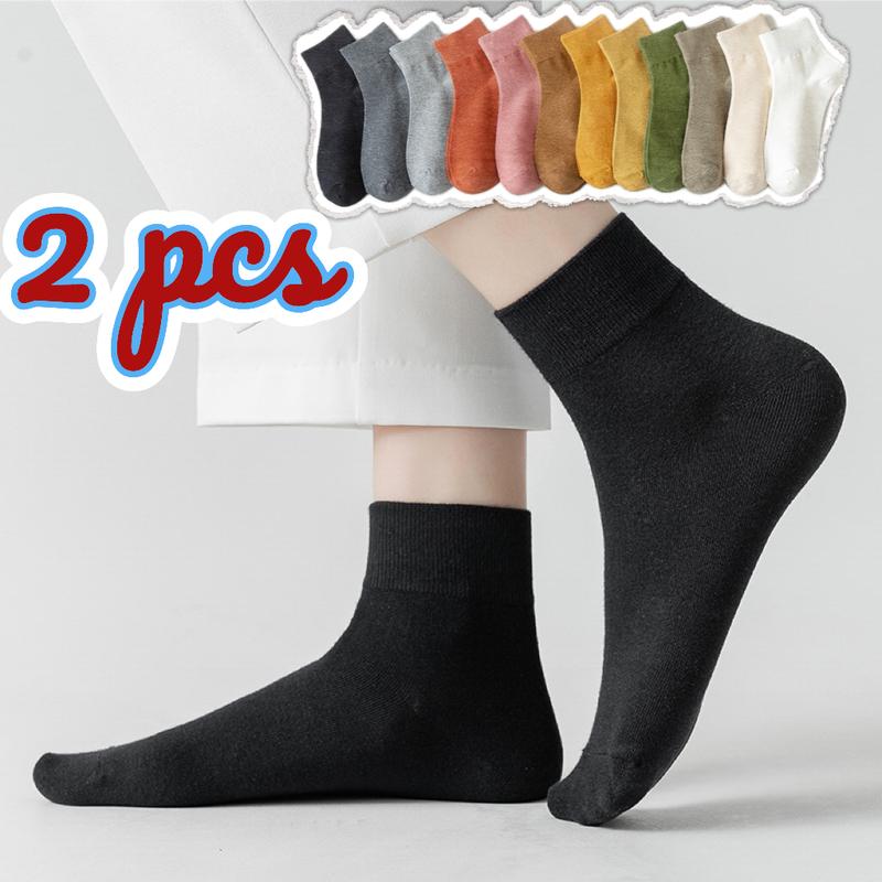 【2 pcs】Solid color socks fashionable original Harajuku style - TikTok ...