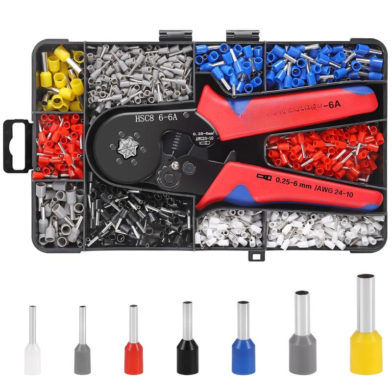 1700 count Ferrule Crimping Tool Kit with Hexagonal Ferrule Crimper ...