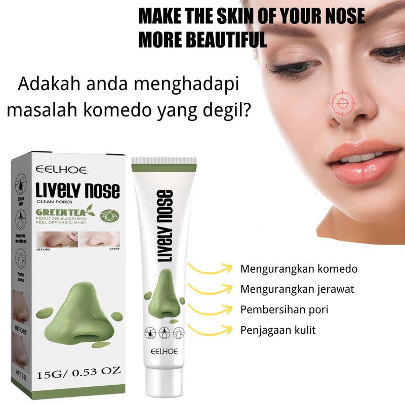 Buang Komedo Penanggalan Masker Hidung Ekstrak Teh Hijau Pembersihan ...