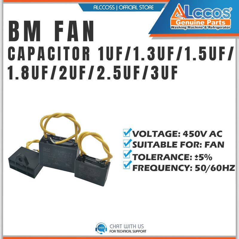 (BM)FAN CAPACITOR CEILING FAN 1UF,1.3UF,1.5UF,1.8UF,2UF,2.5UF,3UF ...