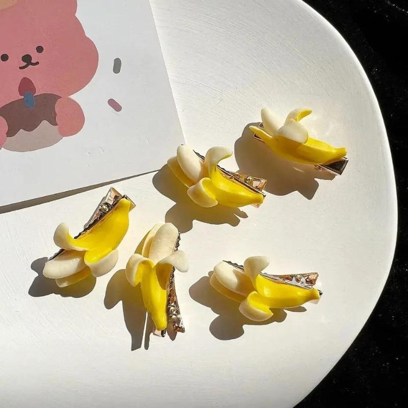 1pcs Simulation Cute Banana Hair Clips Ins Funny Student Gir - TikTok ...