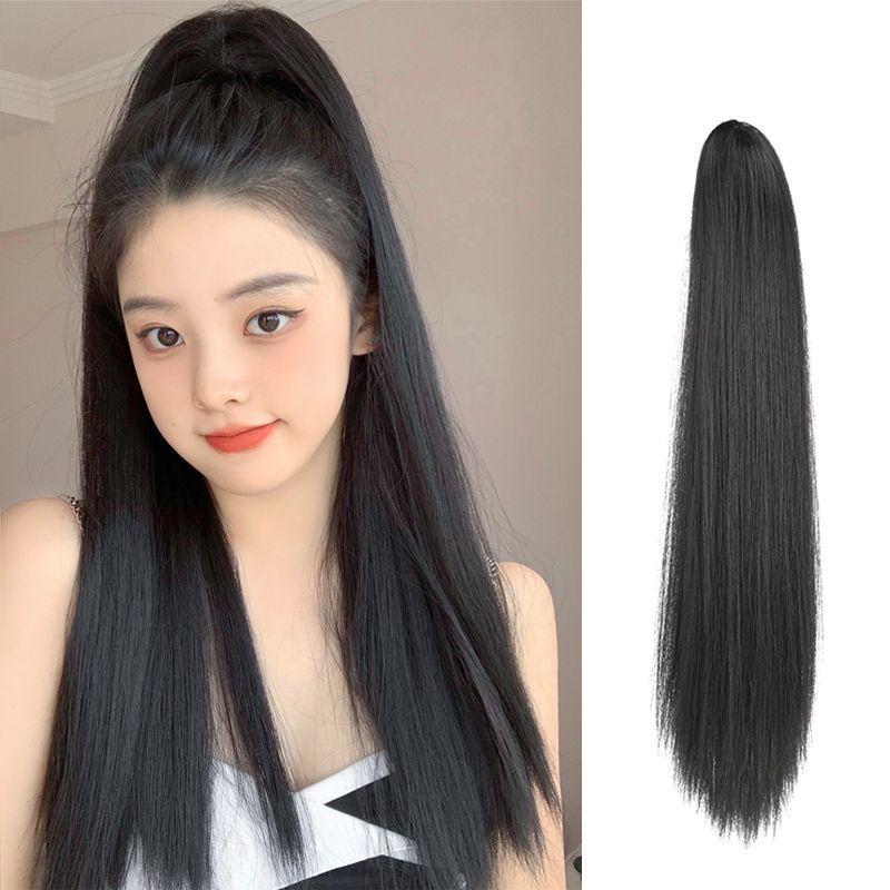 Women's ponytail grip wig, long, H, Internet celebrity, long - TikTok ...