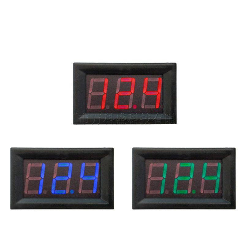 Three-wire DC voltmeter 0.56-inch LED digital voltmeter DC 0V-100 ...