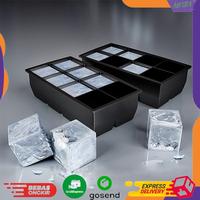 Jual Cetakan Es Batu Silikon Kotak 8 Grid Ice Cube Tray Ukuran Besar ...