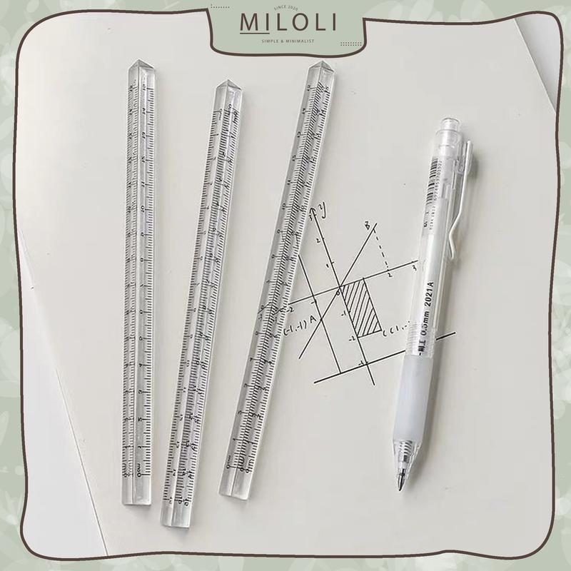 [MILOLI] 15cm Penggaris Kristal Segitiga Triangle Shape Rule - Shop ...