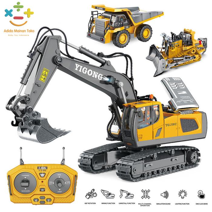 Promo 2.4Ghz Excavator Remote Control 11 Channel Diecast Model Paduan ...