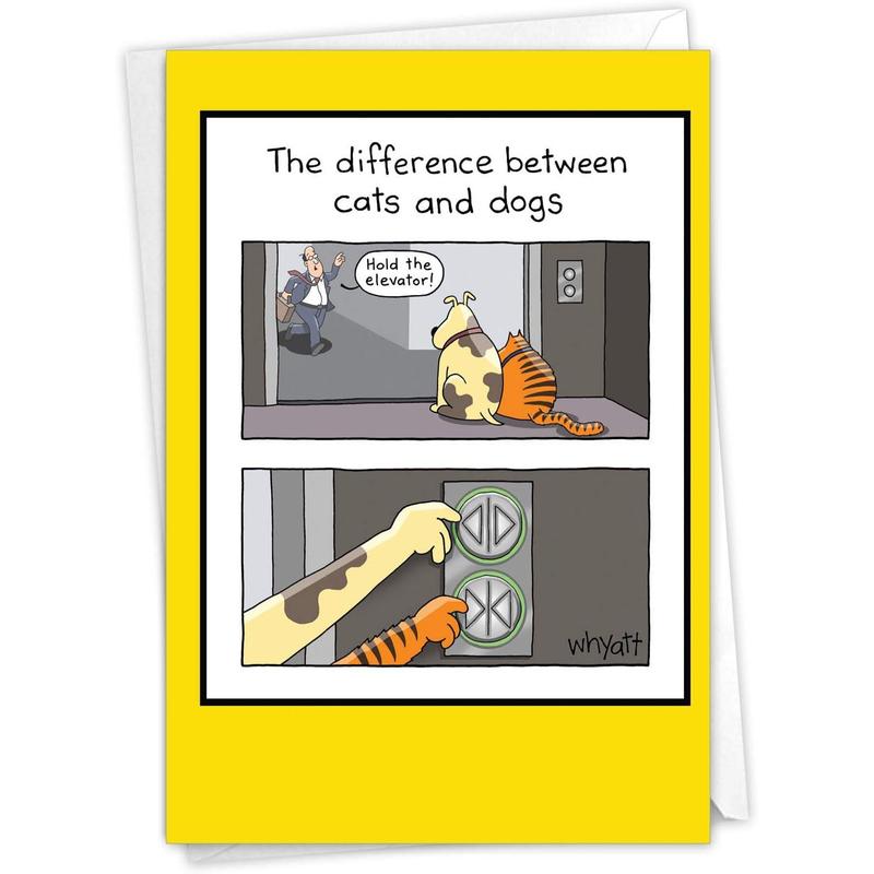 - 1 Funny Card for Happy Birthdays - Hilarious Cartoon Notecard with ...