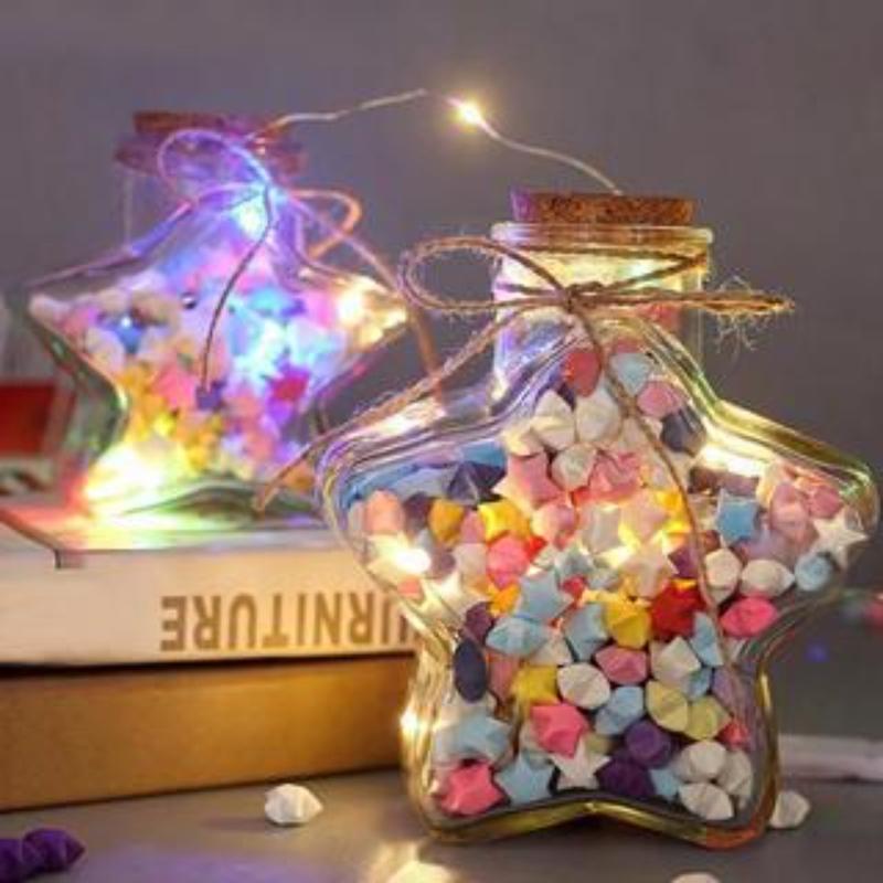 Balang Kaca, Bintang, Balang Hajat, Kraf Buatan Tangan DIY, Lipat ...