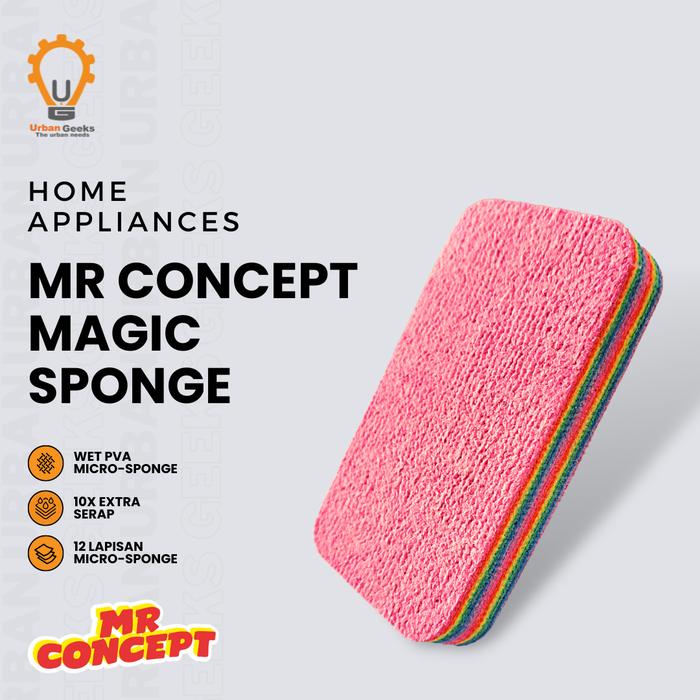 Promo Mr. Concept Magic Sponge Wet PVA Microfiber Spon Cuci 12 Layers ...