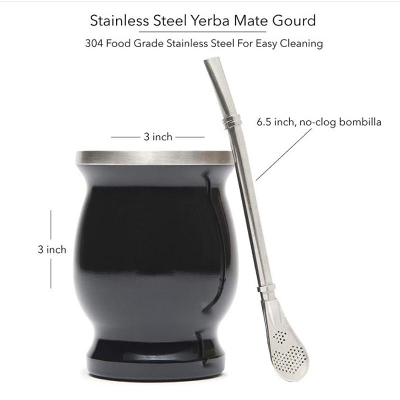 Yerba Mate Gourd Set Double-Wall Stainless Steel Mate Tea Cu - TikTok ...