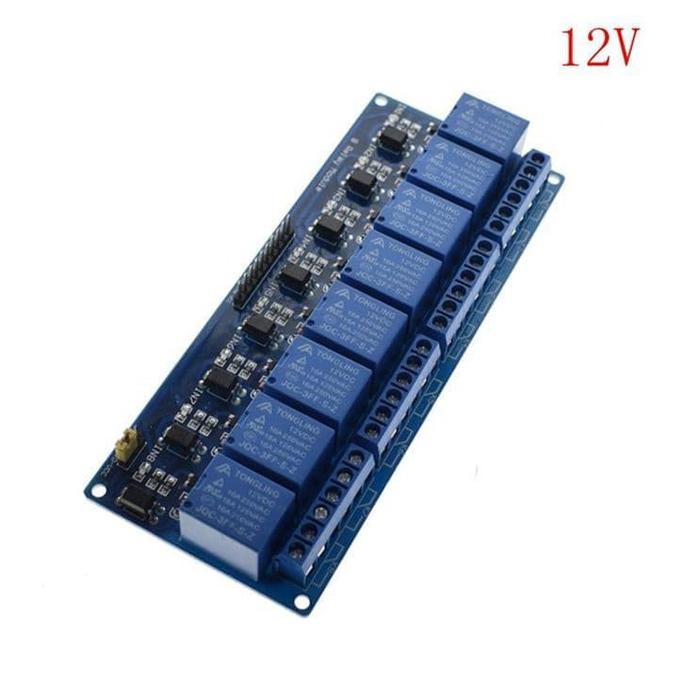 Jual 8 Channel Relay Module 12V Optocoupler Low Level Trigger 8Ch ...