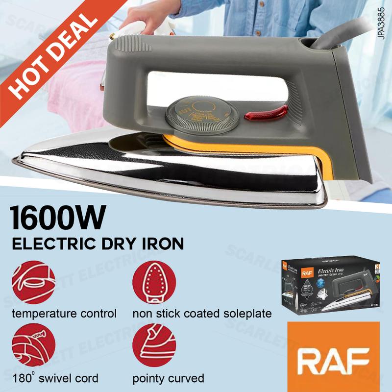 RAF Electric Dry Iron Adjustable Temperature for Clothes Stainless ...