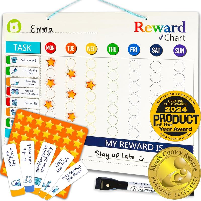Behavior Chore Chart for at Home - Reward Visual Schedule Chart - Dry ...