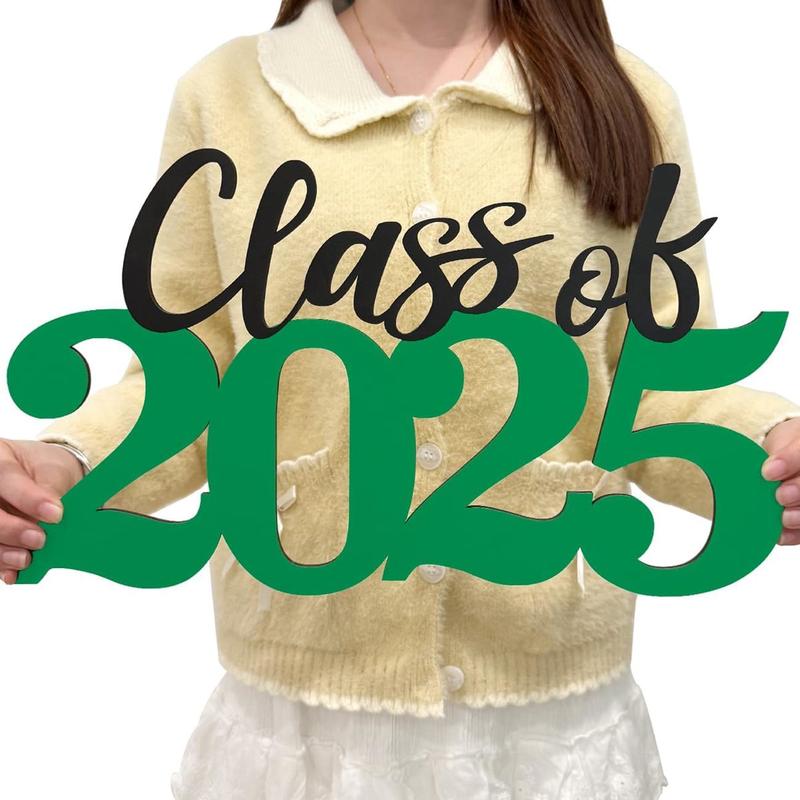 Class of 2025 Graduation Photo Props Graduate Wooden Sign for - TikTok Shop
