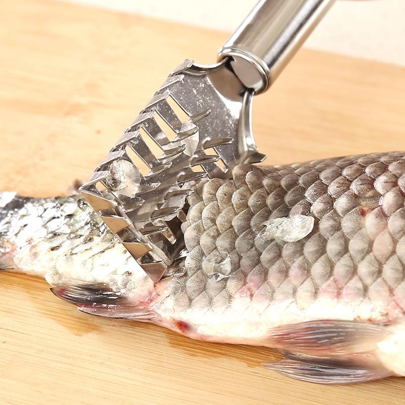 Stainless Steel Kitchen Utensils Fish Scales Skin Brush Scraping ...