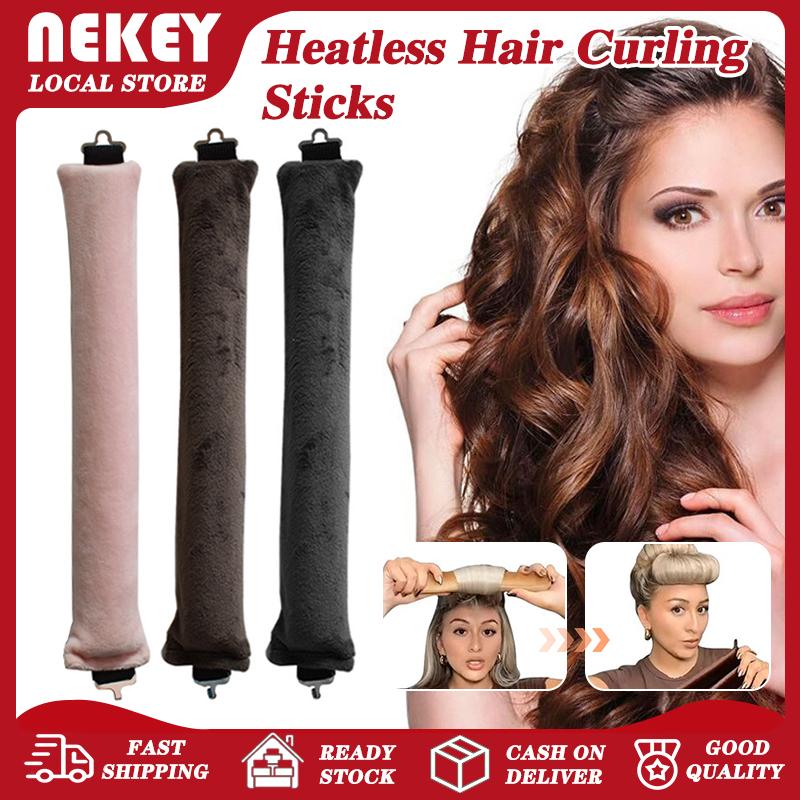 Heatless Hair Curling Sticks 3 Pcs Magic Hair Rollers Soft Cotton ...