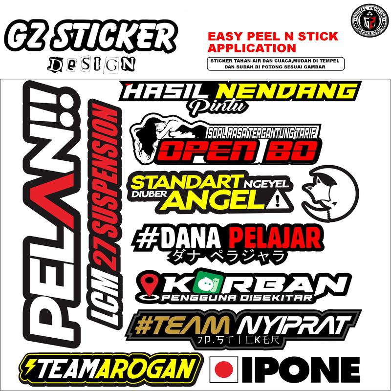 GZ STICKER PACK NEW PELAN - Shop | Tokopedia