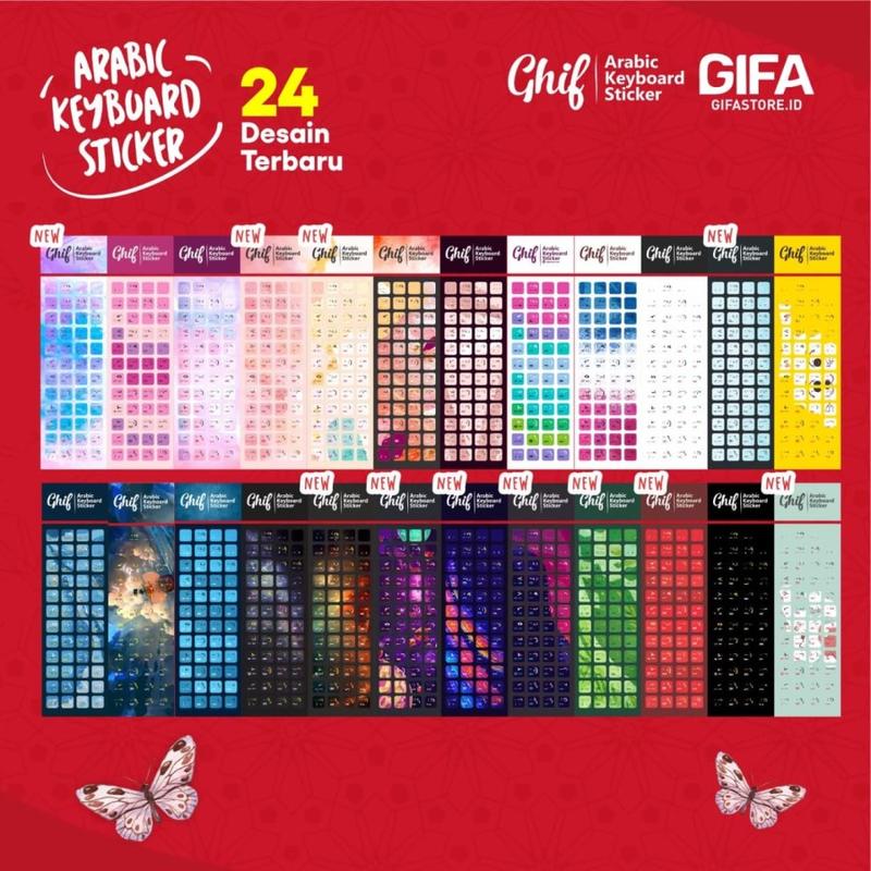 Stiker Keyboard Arab Sticker Font Arabic Kibot Tombol Laptop - Shop ...