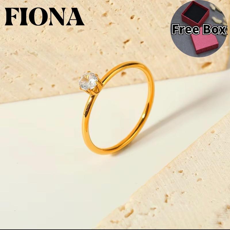 【FIONA】Fashion Stainless Steel Promise ring Accessories For Women ...