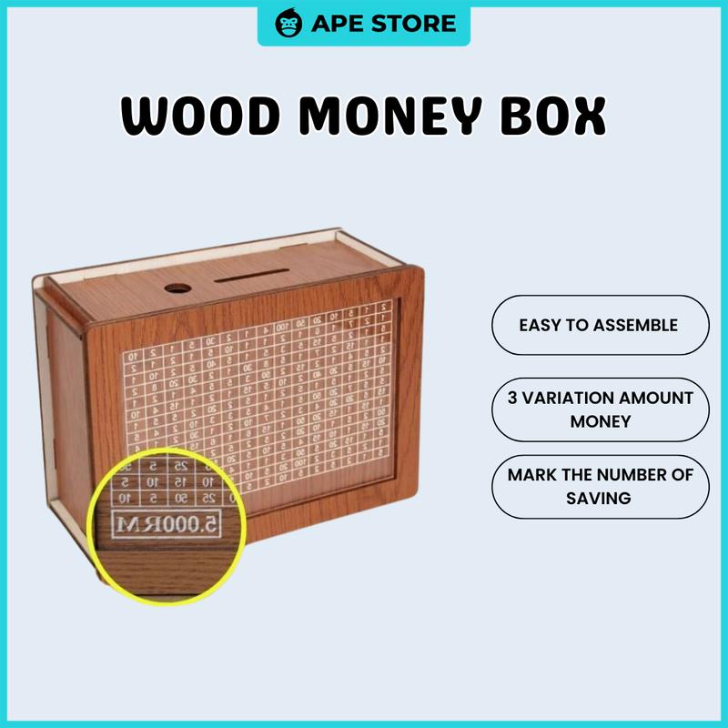 APE MONEY BOX DAILY SAVING PLANNER NUMBER CASH BOX TABUNG DUIT - TikTok ...