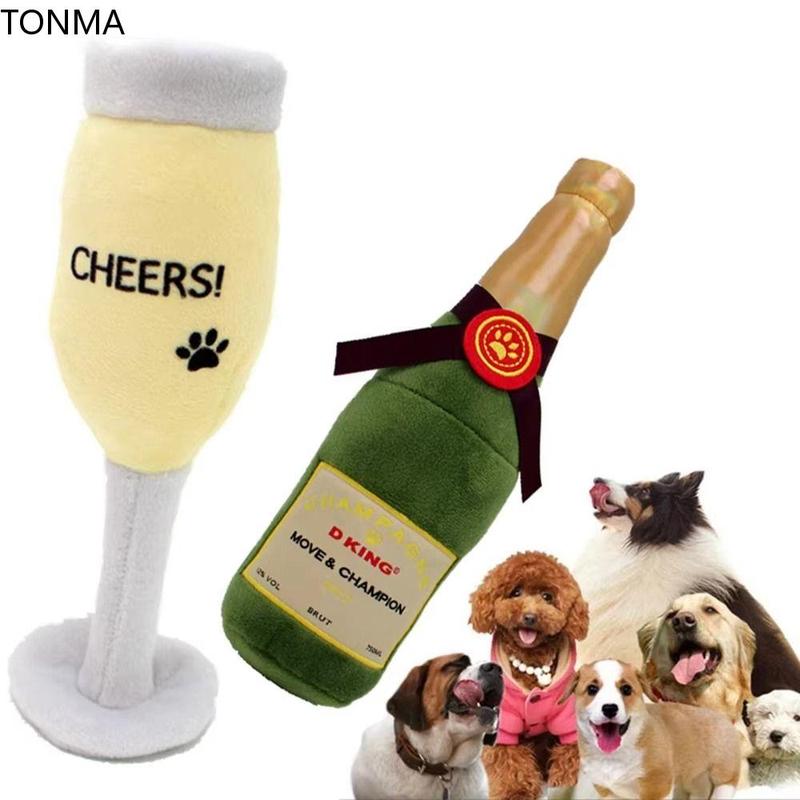 TONMA Dog Toys PP Cotton Plush Stuffed Chew Toys Simulation Fluffy ...