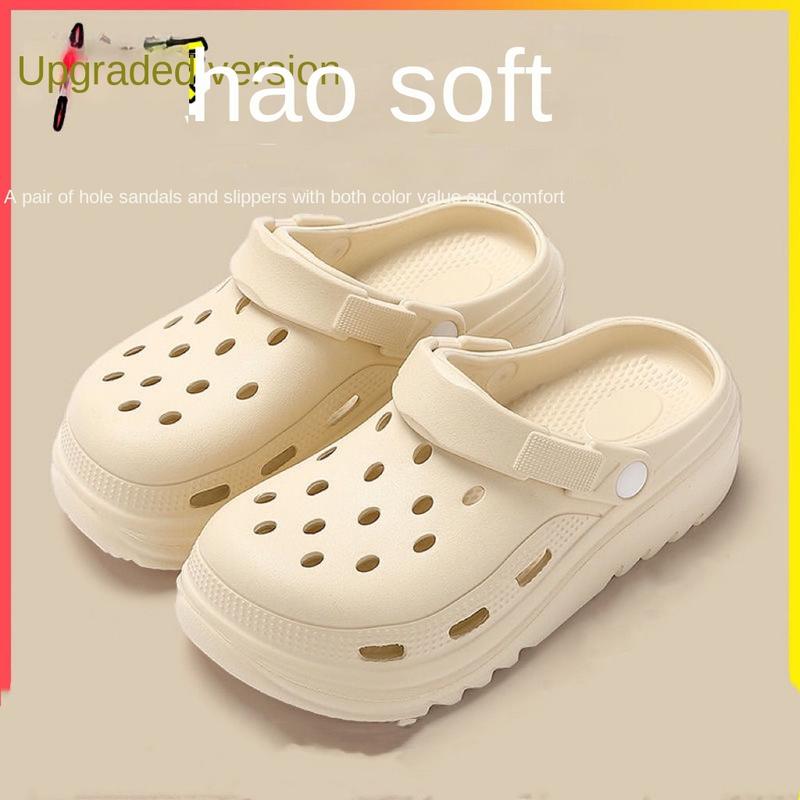2025 Hot Style Croc Shoes Odorless Noiseless Thick Sole Coal Ball ...