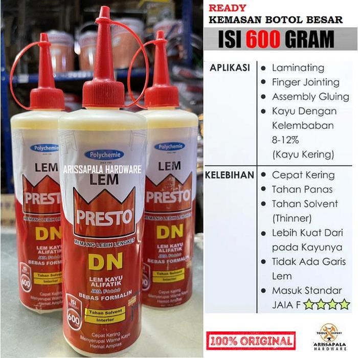 Jual LEM PRESTO DN 600 Gr LEM PUTIH KAYU TRIPLEK MULTIPLEK MEBEL ...