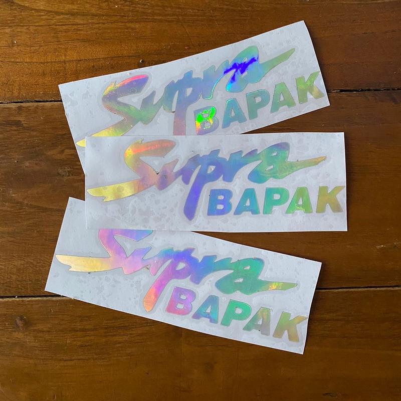 Sticker SUPRA Bapak cutting hologram - Shop | Tokopedia