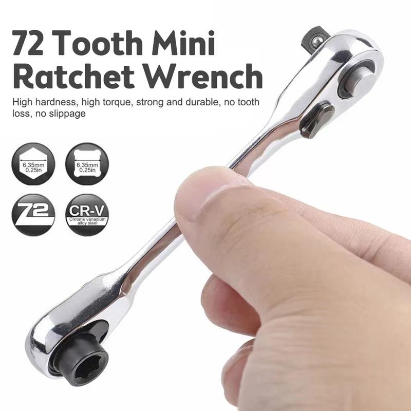 Mini Treble 1/4 Ratchet Wrench Double Ended Ouick Socket Screwdriver - TikTok Shop Singapore