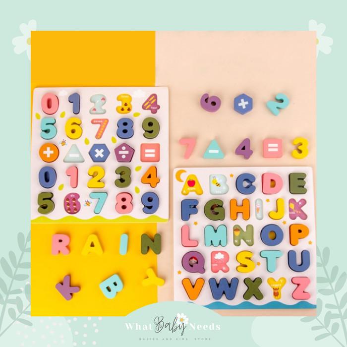 Jual Wooden Chunky Alphabet Number / Mainan edukasi Anak Alfabet dan ...