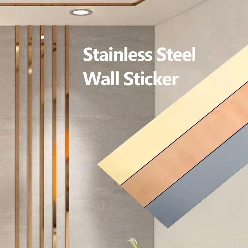 5Meter Self-adhesive Edge Banding Strips Stainless Steel Fla - TikTok ...