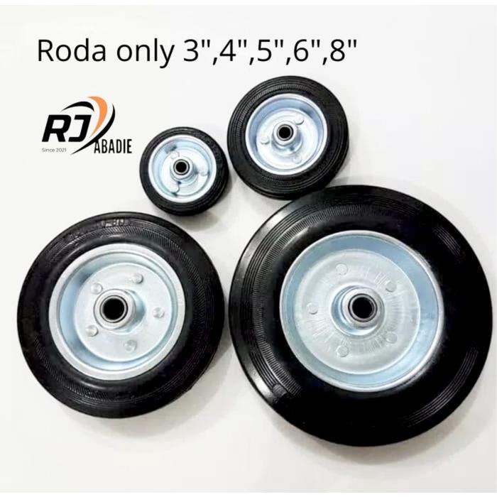 Jual Ban Roda Only 3 4 5 6 8 Inch Wheel Karet Etalase Troli Trolley ...
