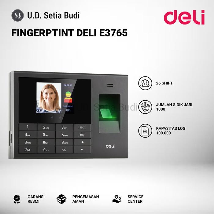 Jual Deli E3765 Mesin Absensi Wajah dan Sidik Jari Fingerprint Deli ...