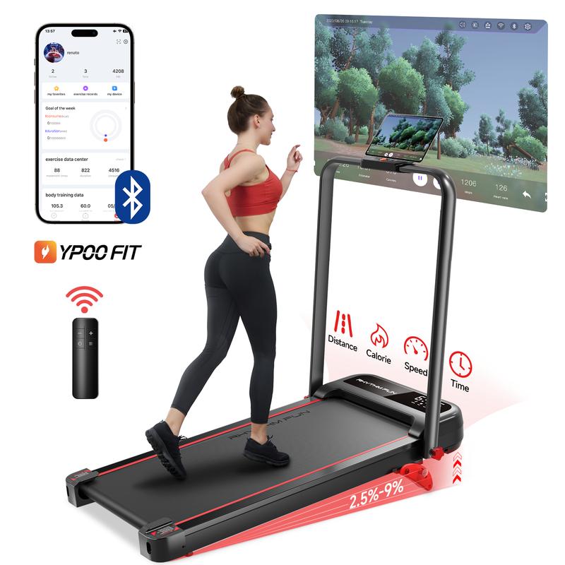 [Upgraded] RHYTHM FUN Incline Treadmill with Handle for Home - TikTok Shop