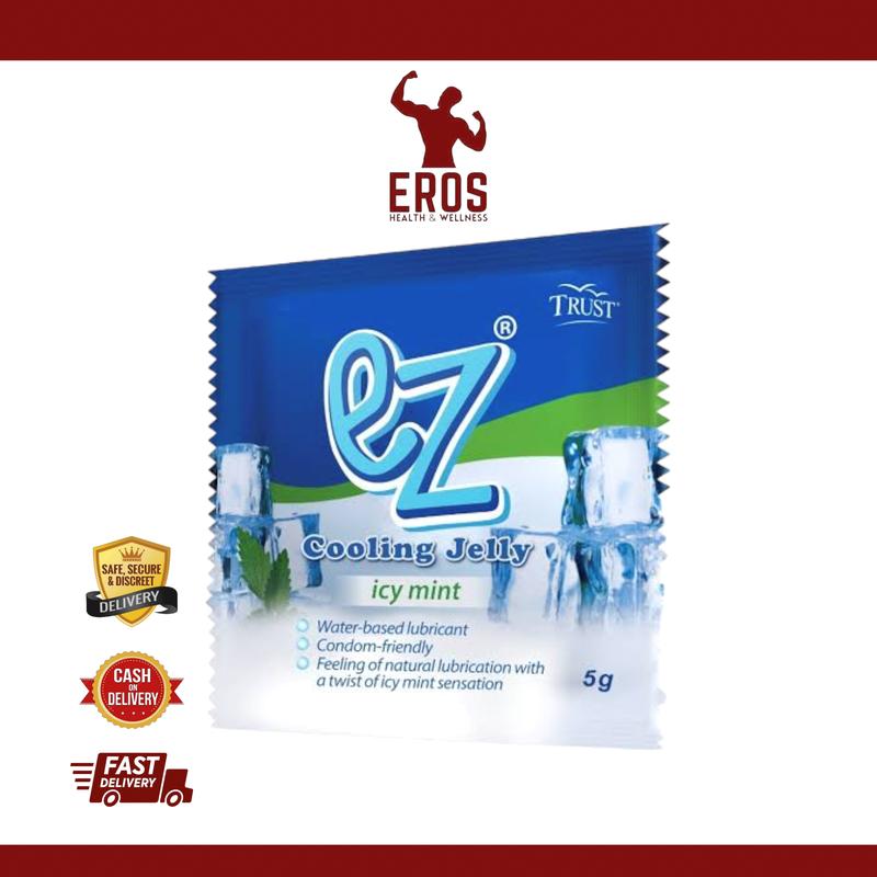 TRUST EZ Cooling Jelly Icy Mint Water-Based Lubricant 5g Condom ...