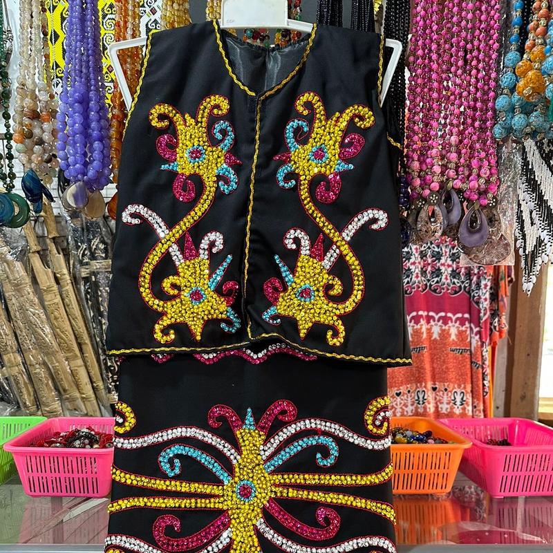 Baju Adat Dayak Perempuan Ukuran SD Dress motif Dayak - Shop | Tokopedia