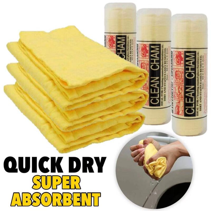 2Pcs Clean Cham Magic Towel Quick Dry Super Absorbent Chamois ...