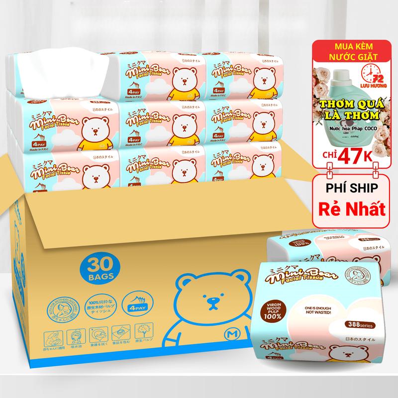 Mini Bear Japanese tissue paper, extra thick tissue box, 30 packs ...