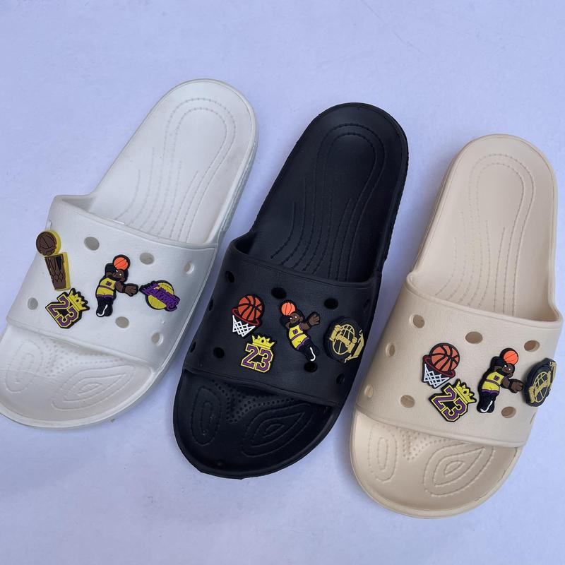 Classic White Slides With Free Random Jibbitz For Men's - TikTok Shop ...