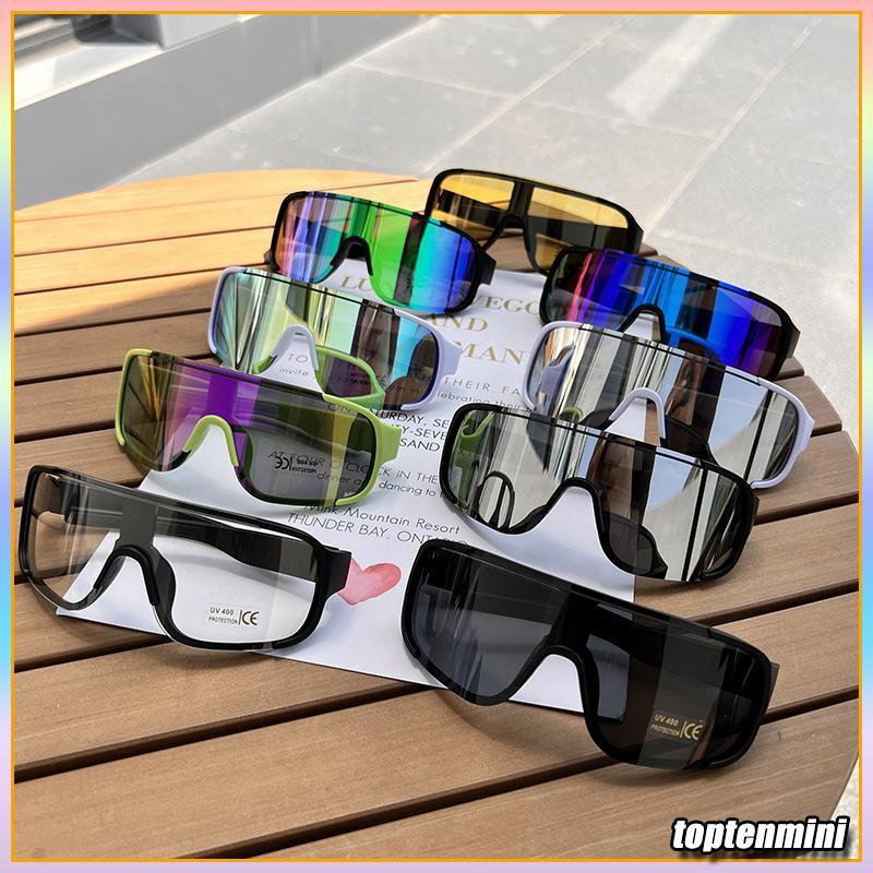 Cermin Mata Hitam Berbasikal, Perlindungan UV400, Bingkai Besar ...