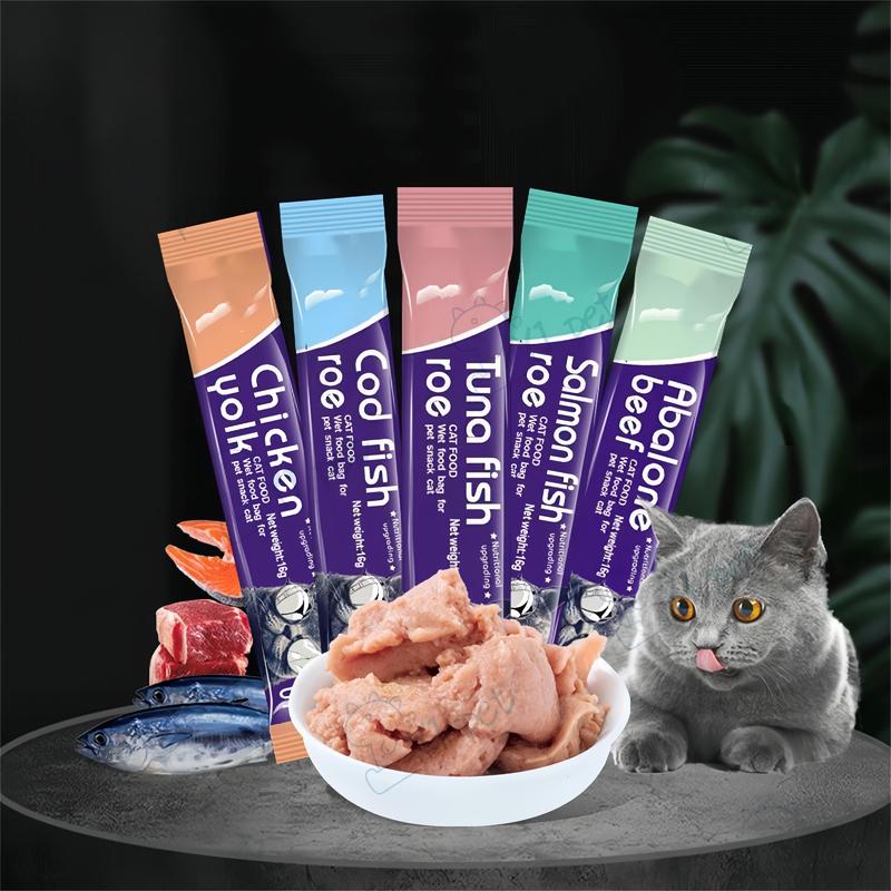 Pet cat snack strip cat wet treats chicken and food snacks sausage ...